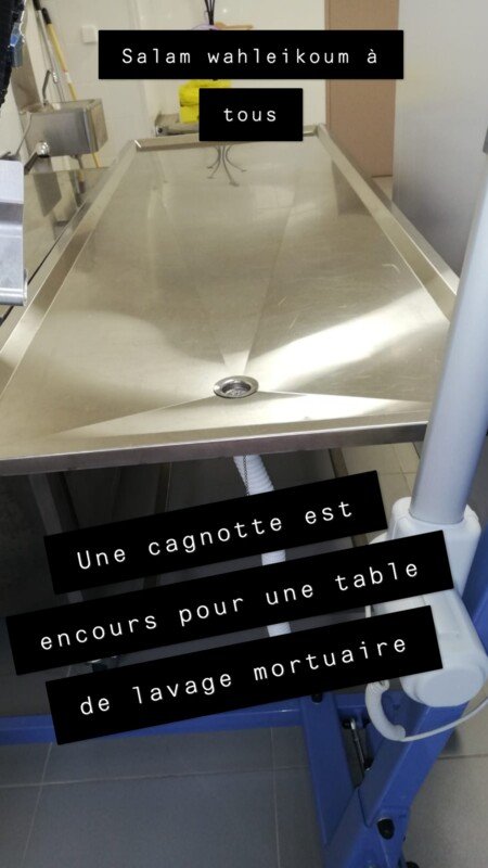 Table pour lavage mortuaire - CotizUp.com