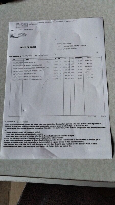 Facture hôpital - CotizUp.com