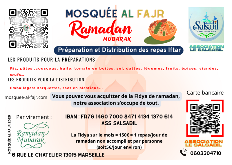 IFTAR RAMADAN, ZAKAT ET FIDYA - CotizUp.com